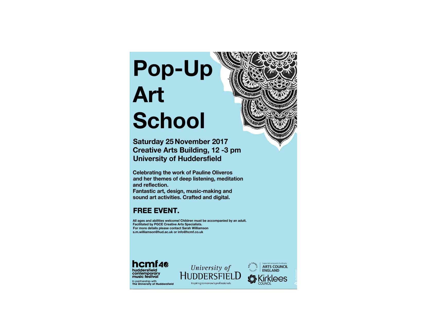 Pop up art school - University of Huddersfield
