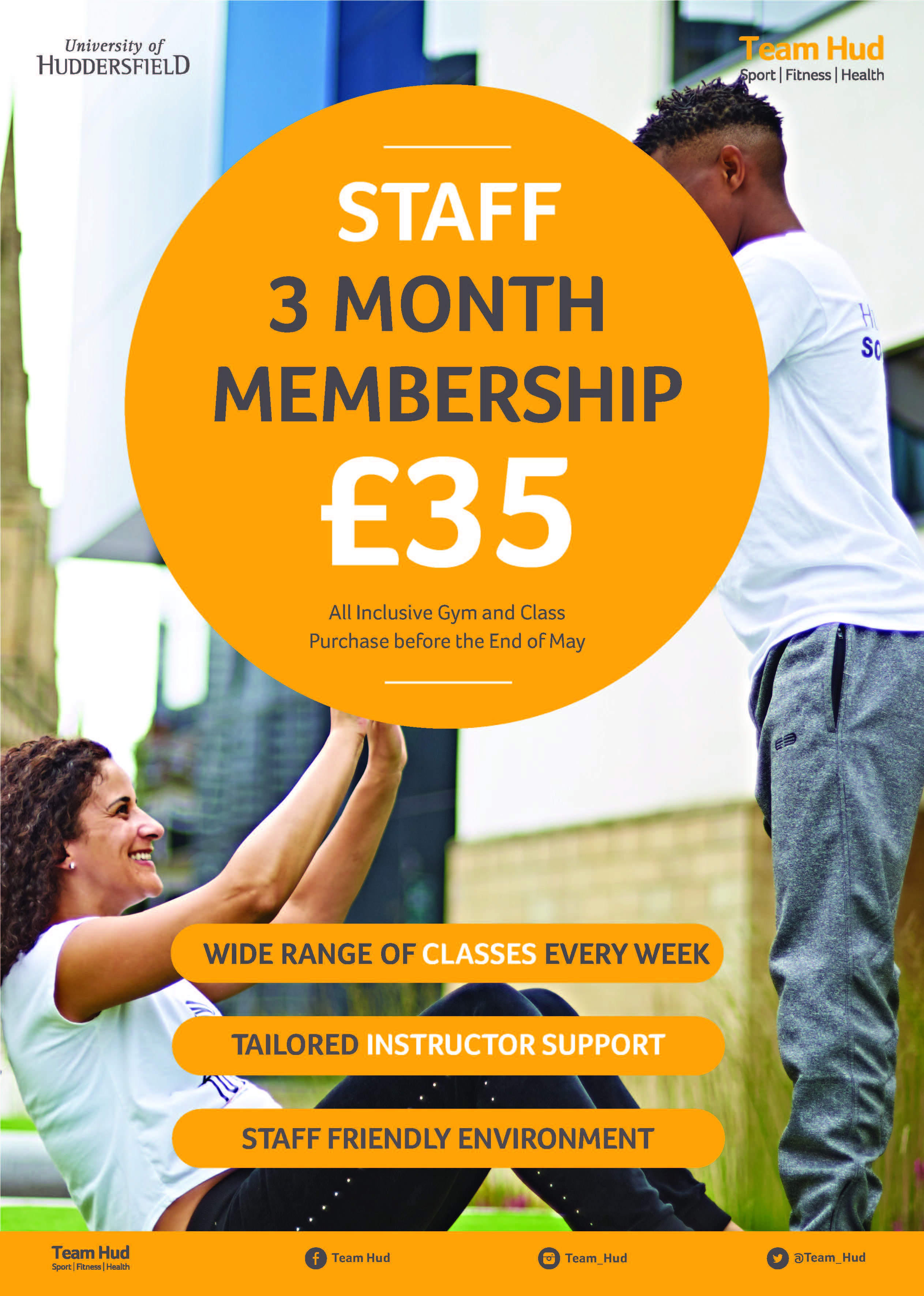 Staff 3 Month Membership Offer! - University of Huddersfield