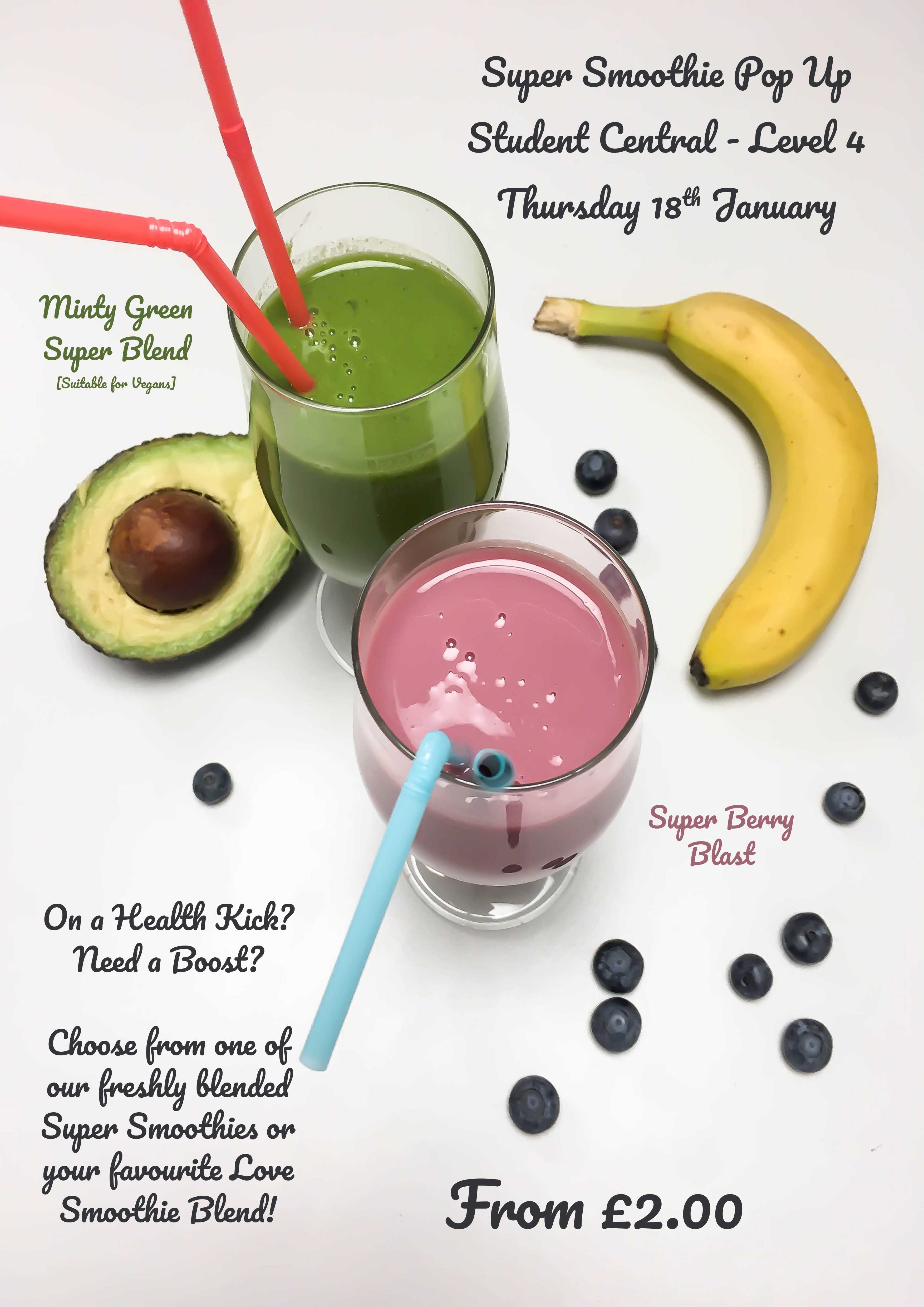 Smoothie Pop Up - University of Huddersfield