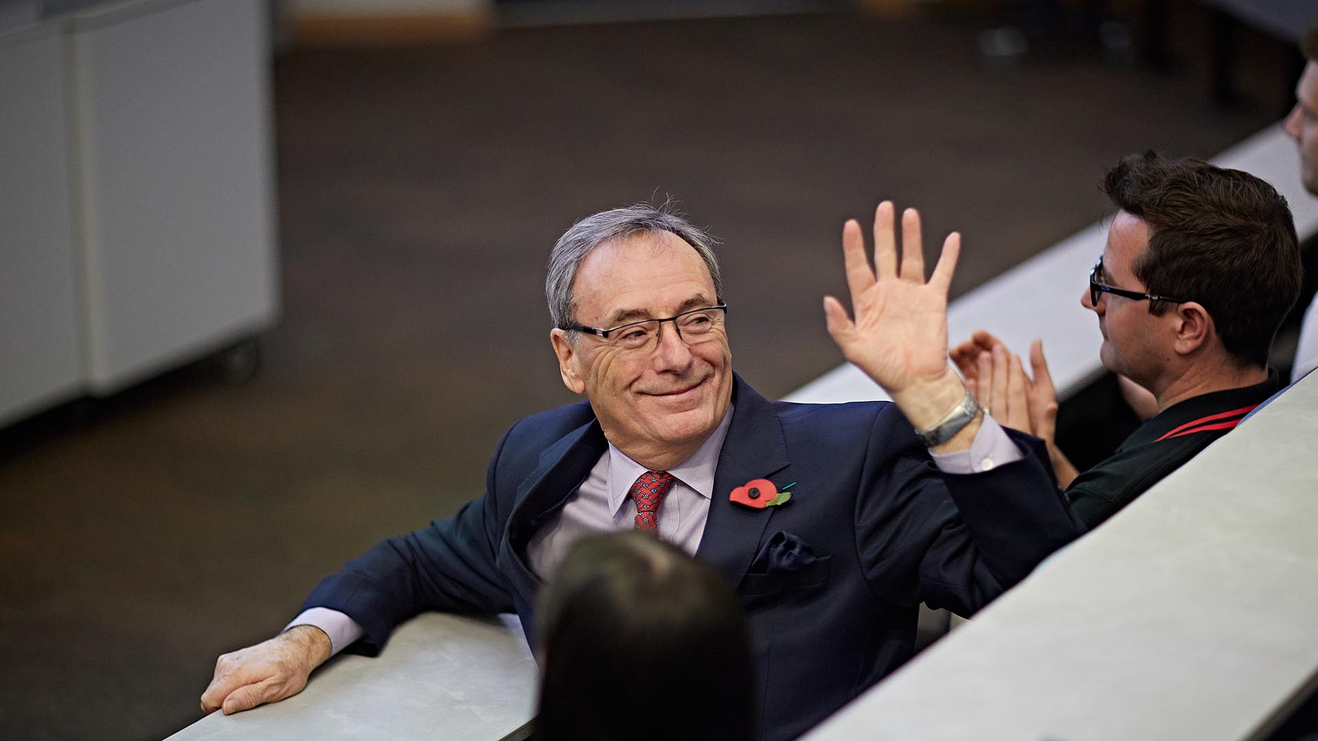 Sir George Buckley reopens revamped Diamond Jubilee lecture theatre - University of Huddersfield